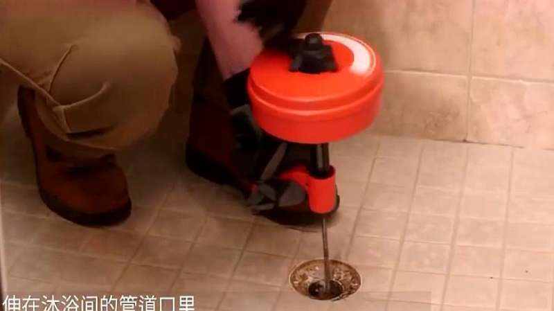 下水道疏通神器 简单摇一摇就能搞定 真省事!
