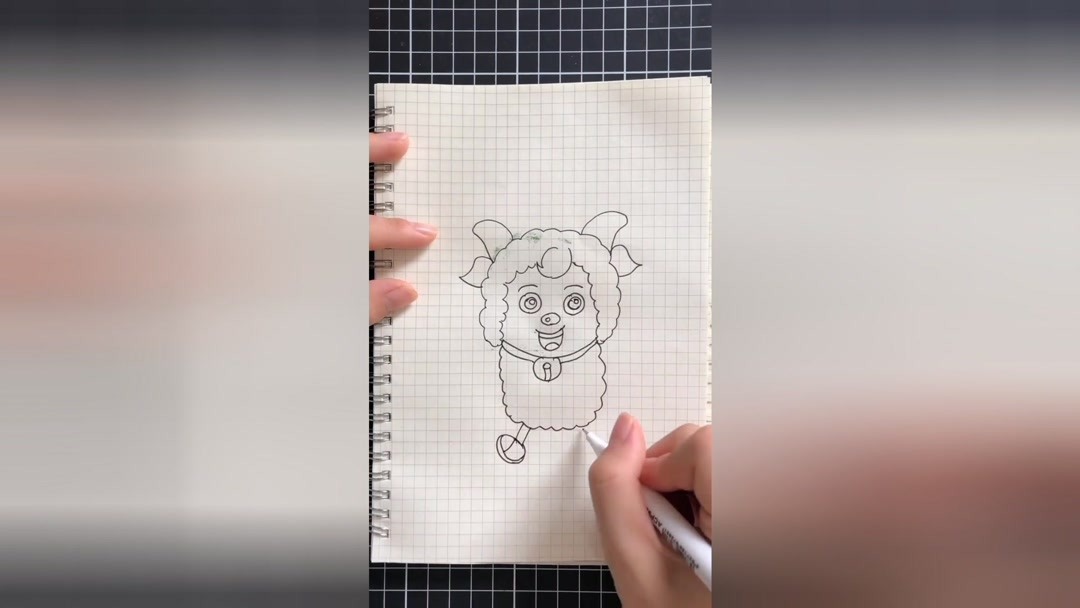 简笔画:每年暑假必备动画片喜羊羊,喜羊羊画起来!