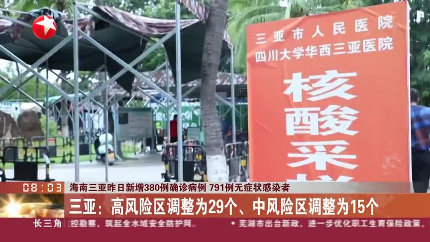 海南三亚昨日新增380例确诊病例 791例无症状感染者