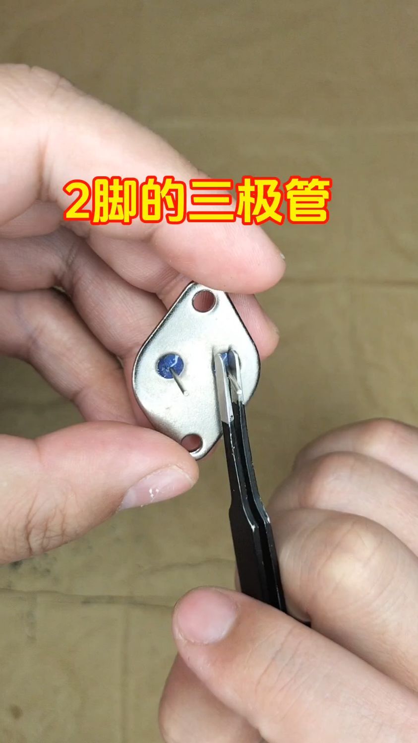 只有2个脚的三极管,怎么区分针脚?