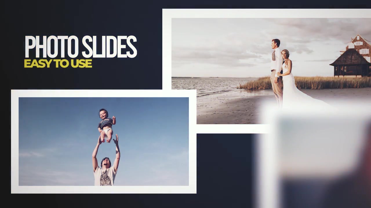 具有影院级动画效果的照片幻灯片pr模板