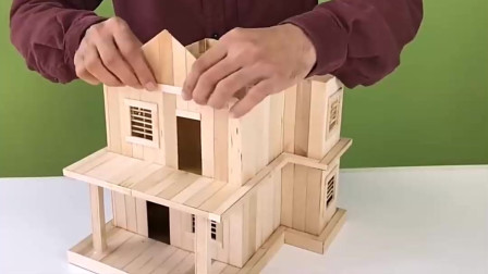 手工达人带你学习二层房屋模型的制作方法!