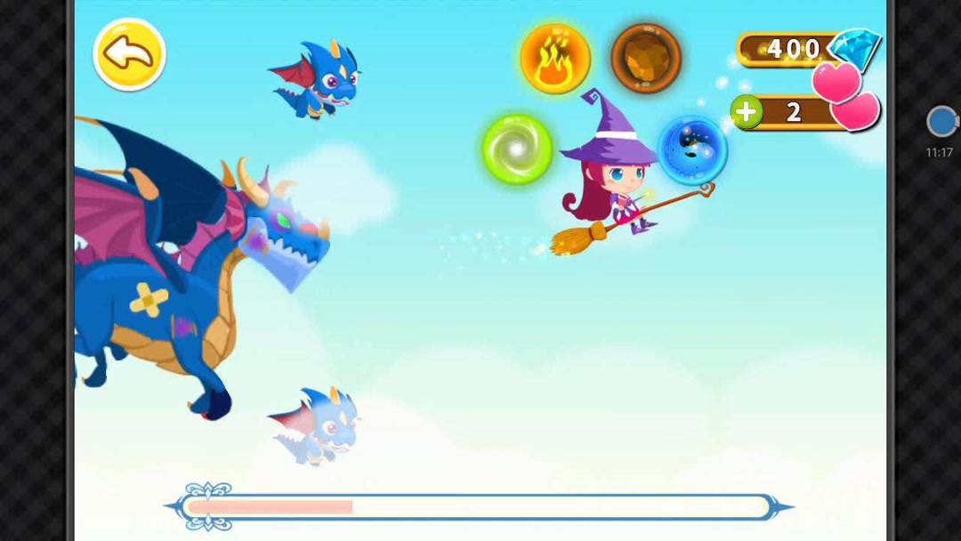 (小魔女)勇敢冰雪世界消灭大恶龙魔王救出妙妙 宝宝巴士游戏