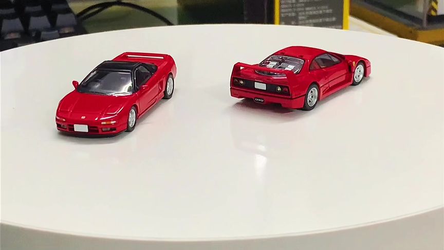 TLV 法拉利F40,本田NSX 1 64汽车模型#汽车模型 #合金模型