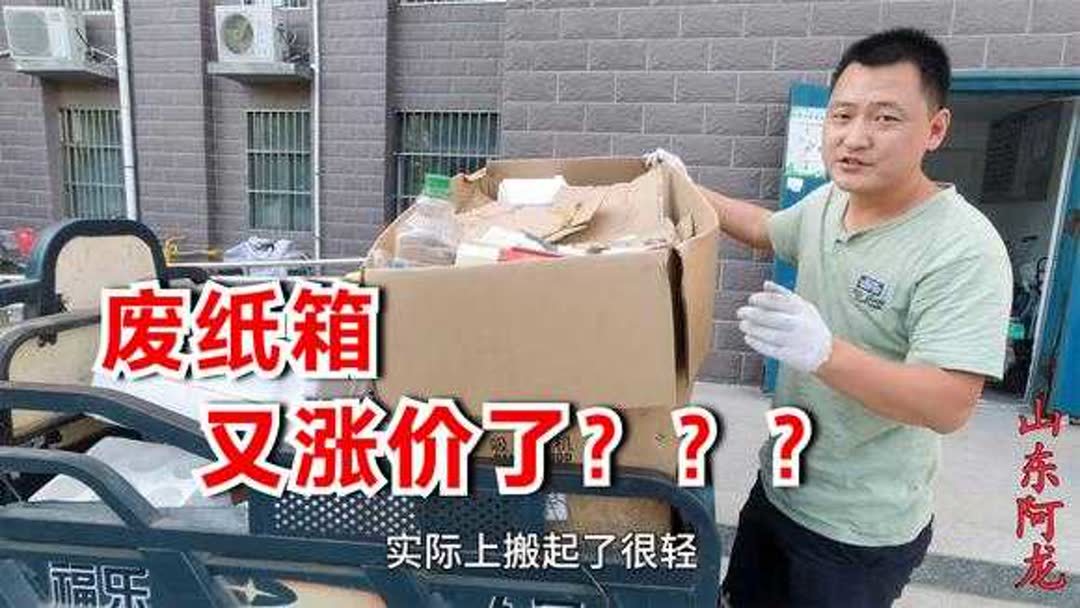 废纸箱价格原来这么贵?125斤居然能卖这么多钱,阿龙这次赚大了