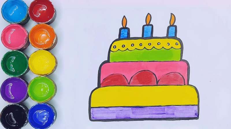 简易画教你画生日蛋糕