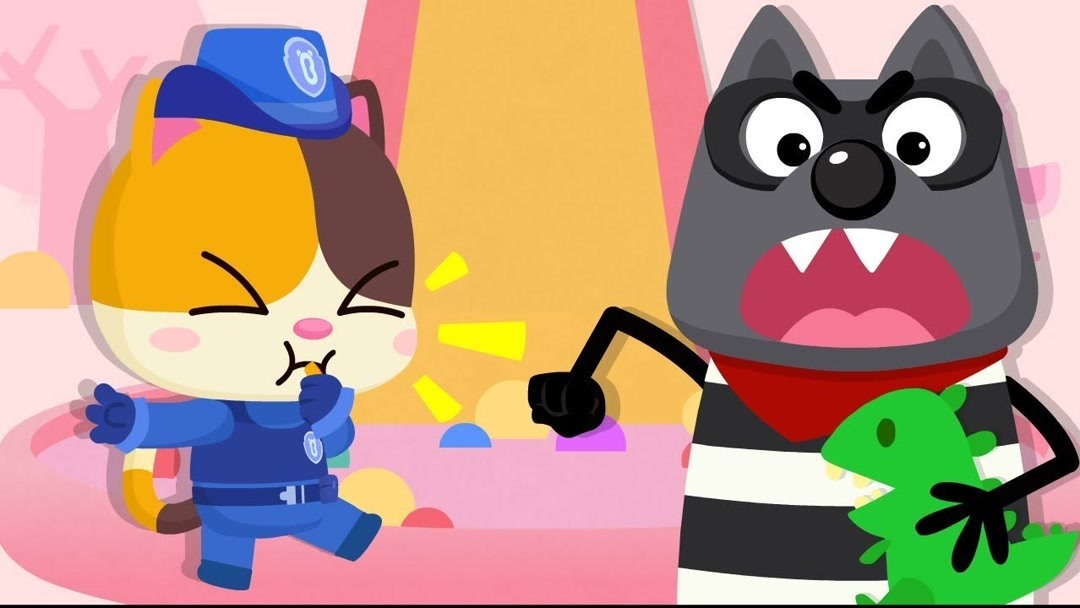 宝宝巴士!抓住偷东西的大灰狼,最新的安全教育卡通动画!