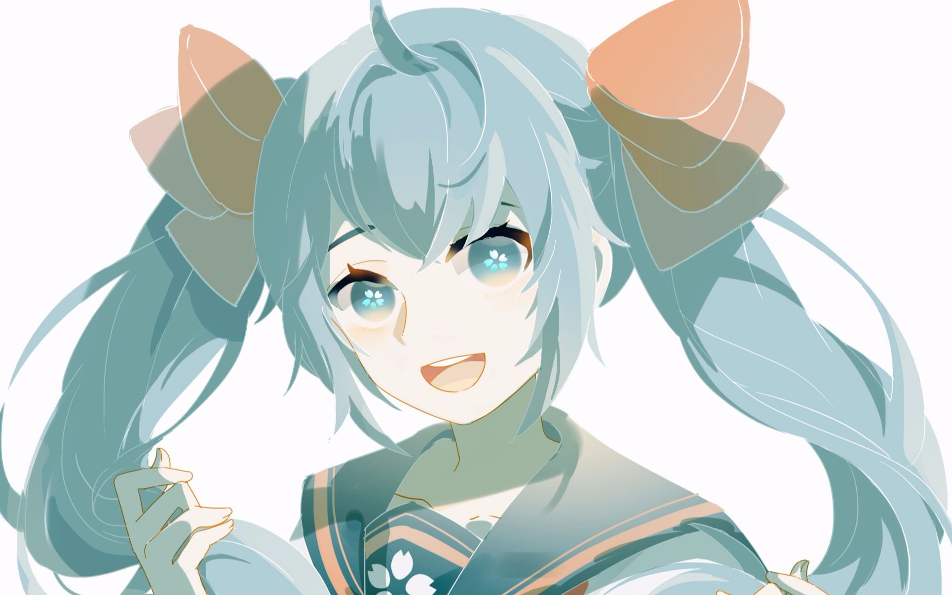 看up怎样用正片叠底的方法画一只光感通透的初音~