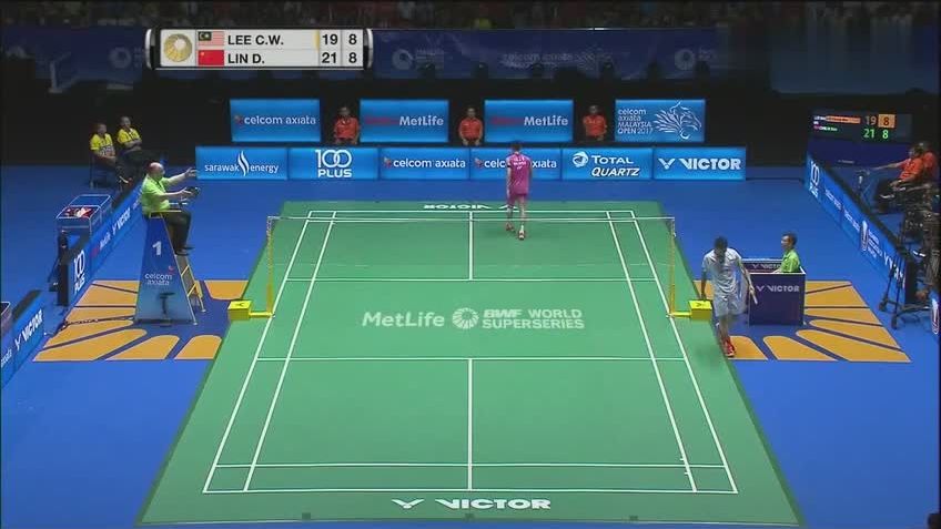 林丹一个漂亮的杀球把李宗伟打懵了!林丹VS李宗伟羽毛球比赛!