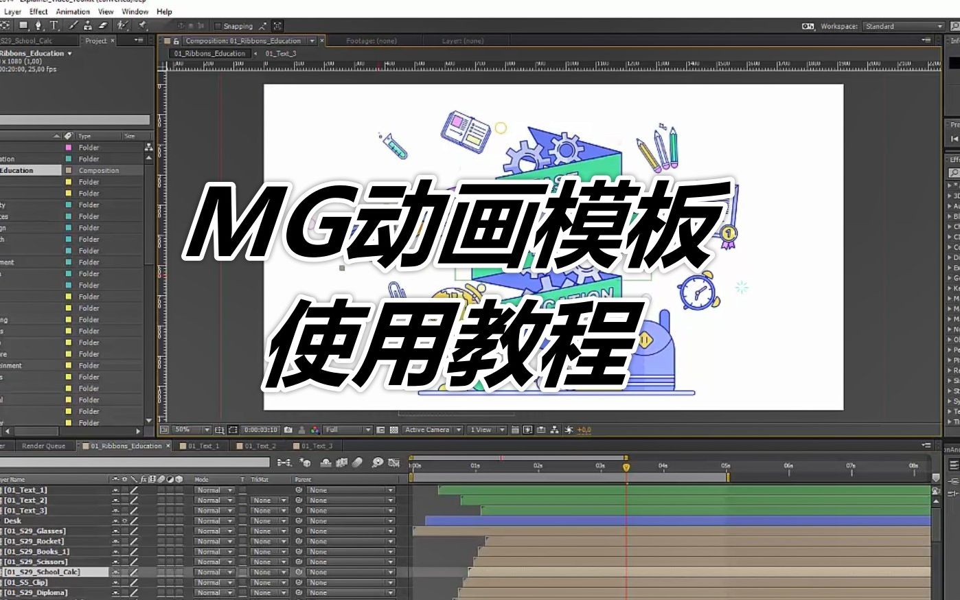 AE模板-800个时尚线条MG卡通人物场景动画模板介绍