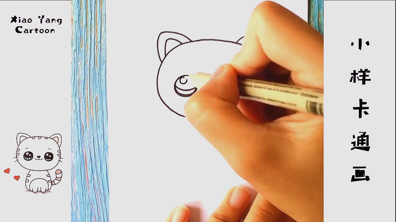 教你画出简笔画可爱的小猫咪,简笔画教学