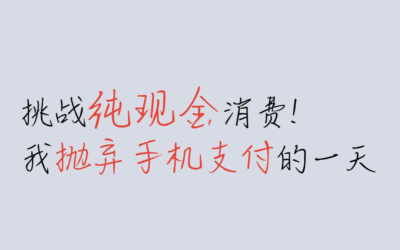 vlog1-挑战只用现金消费/大陆移动支付到底优越在哪里?&和姐妹的...