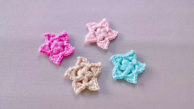 钩针编织:5分钟就能完成的一款五角星 简单易学