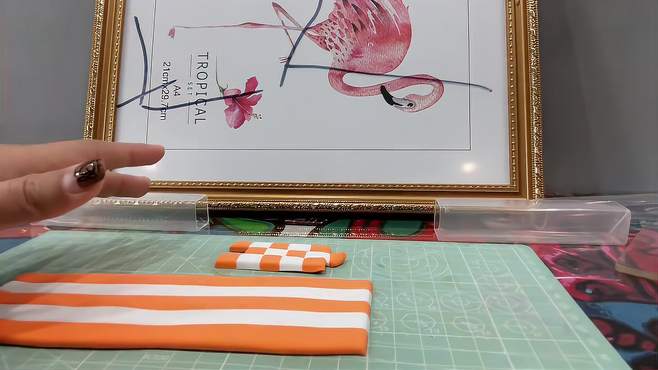 如何快速制作格子图案,手工粘土课件