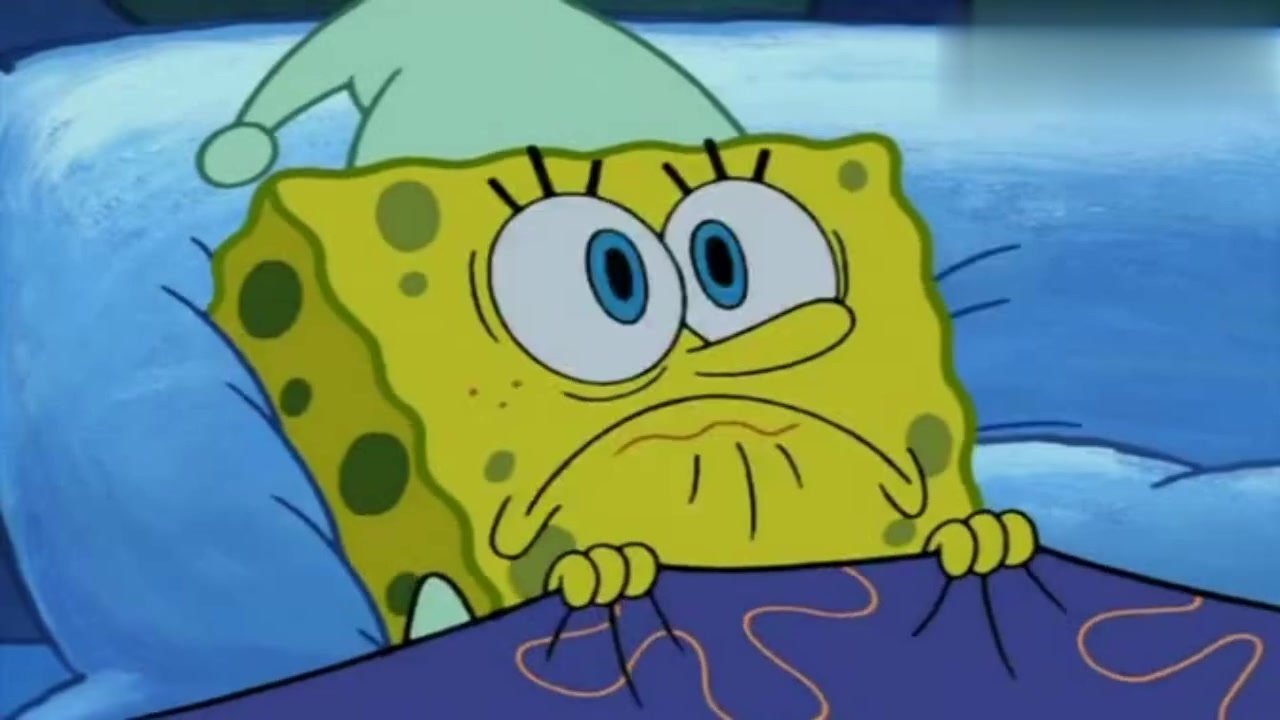 海绵宝宝:睡前看恐怖故事,海绵宝宝看完之后,结果出现了幻觉!