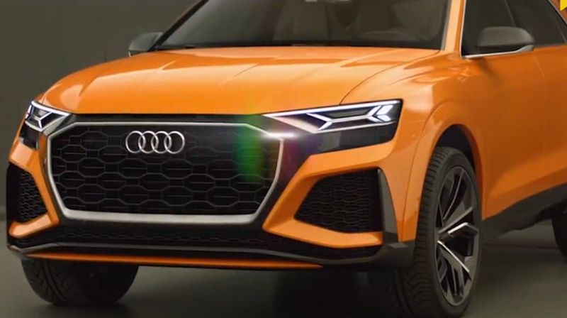 奥迪车停在路边,路过的行人看到它的这个设计都被吓懵了