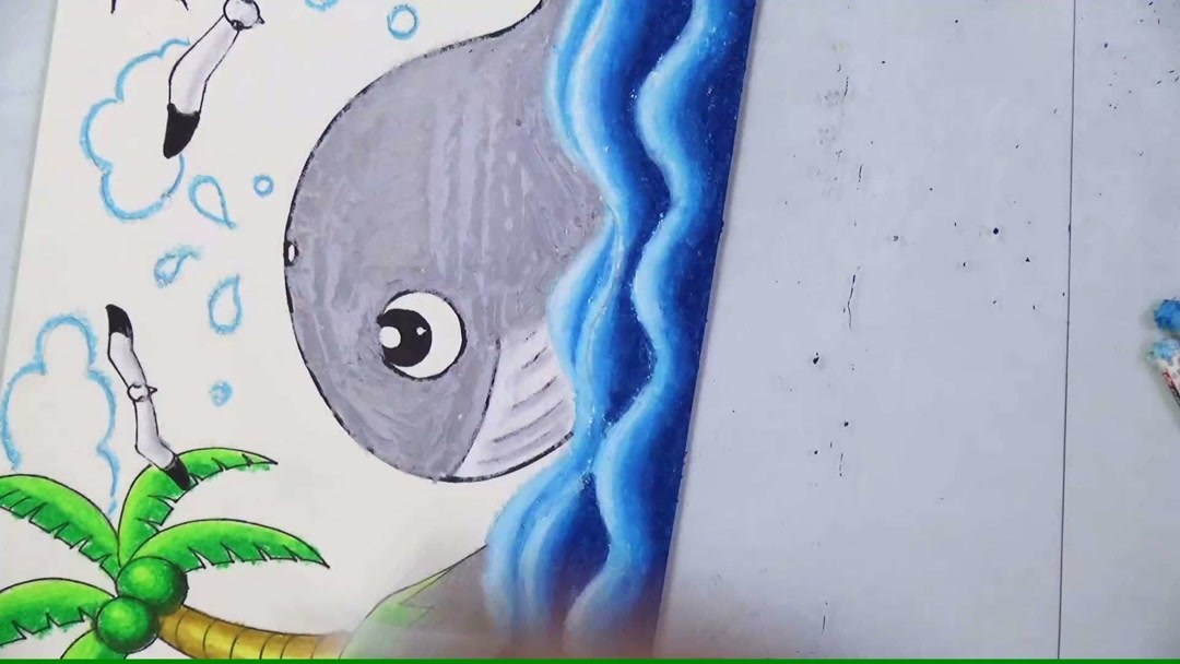 20 夏威夷的鲸鱼-上色