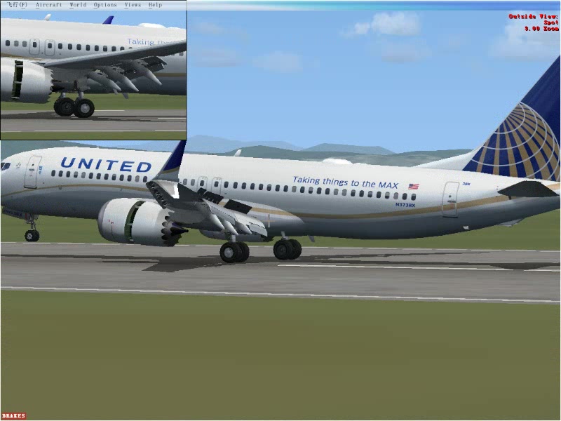 {模拟飞行fsx}737-8目视进场,稳!
