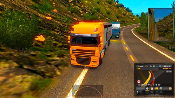 欧洲卡车模拟2:前面国道弯道增加,我的货车能上去吗?