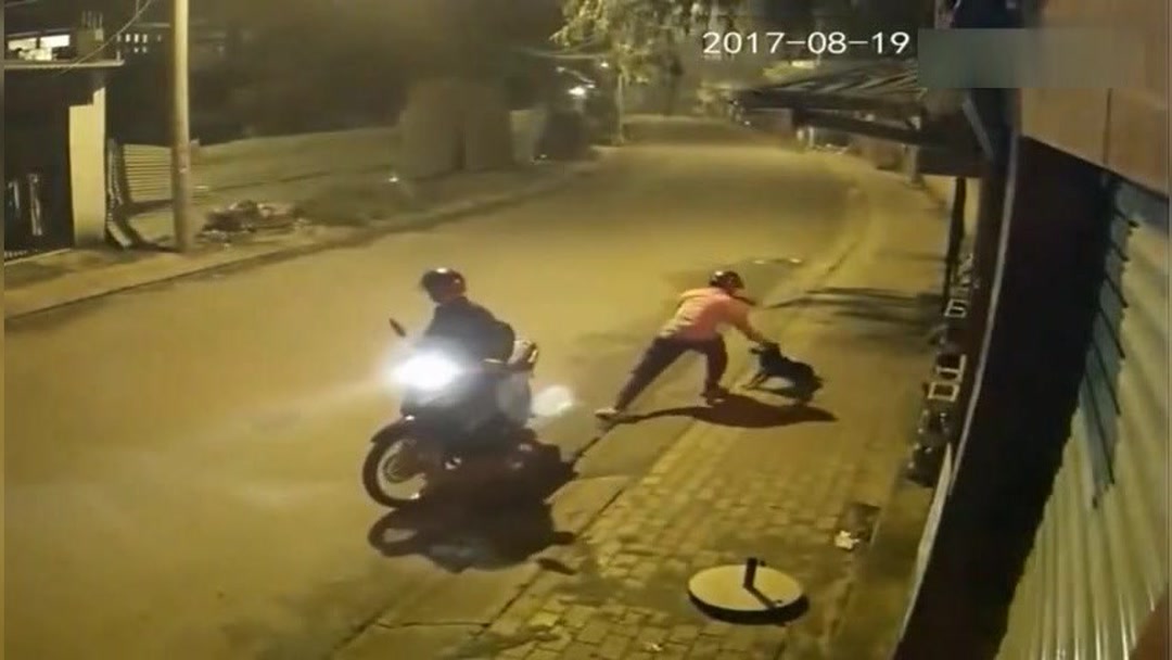流浪狗准备小跑散步回家,监控却拍下身后骑车男子猖獗的一幕!