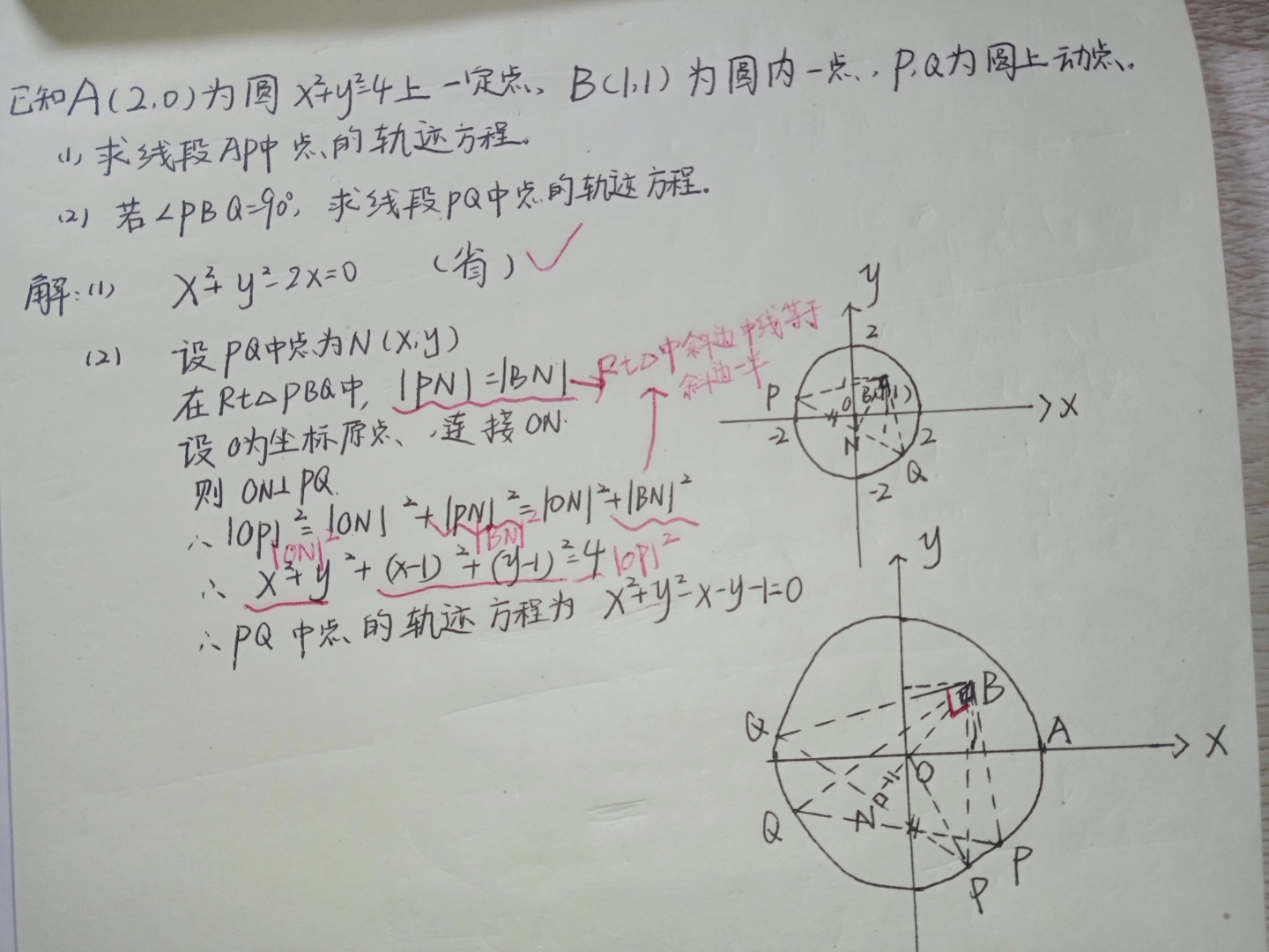 有时几何法比代数法简便,认真研究总能研究明白。