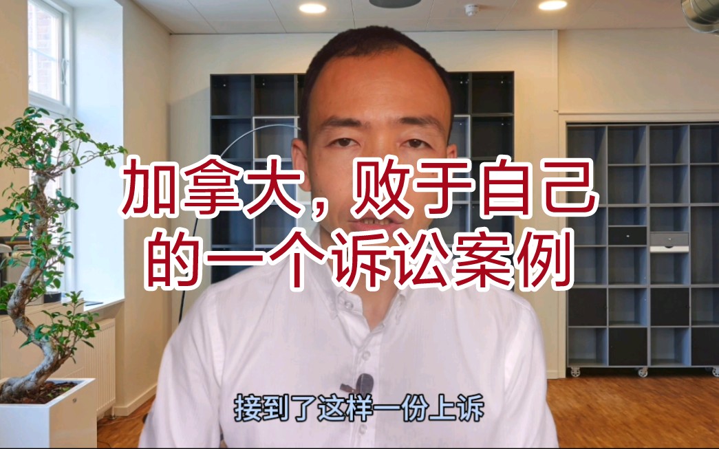 加拿大,败于自己的一个诉讼案例