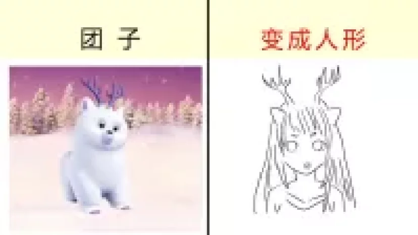 《熊出没》中的团子变成人形后,太漂亮了!好养眼呀