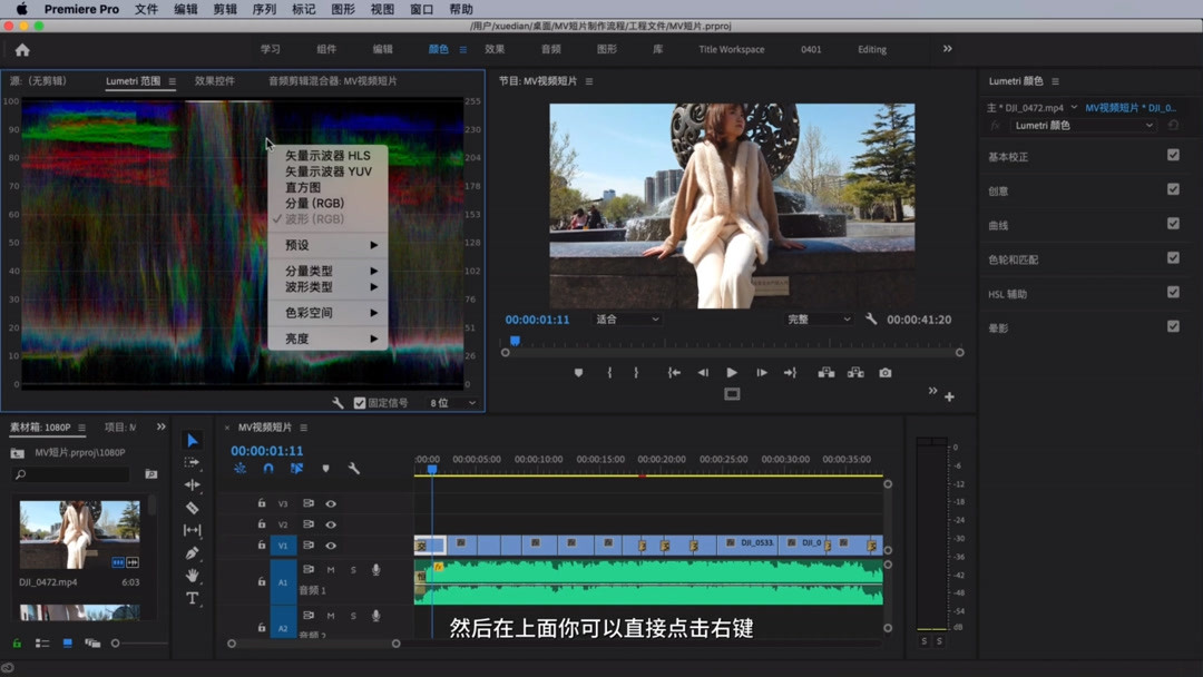 premiere入门教程6 pr教程从零开始学全套pr剪辑软件视频片段调色