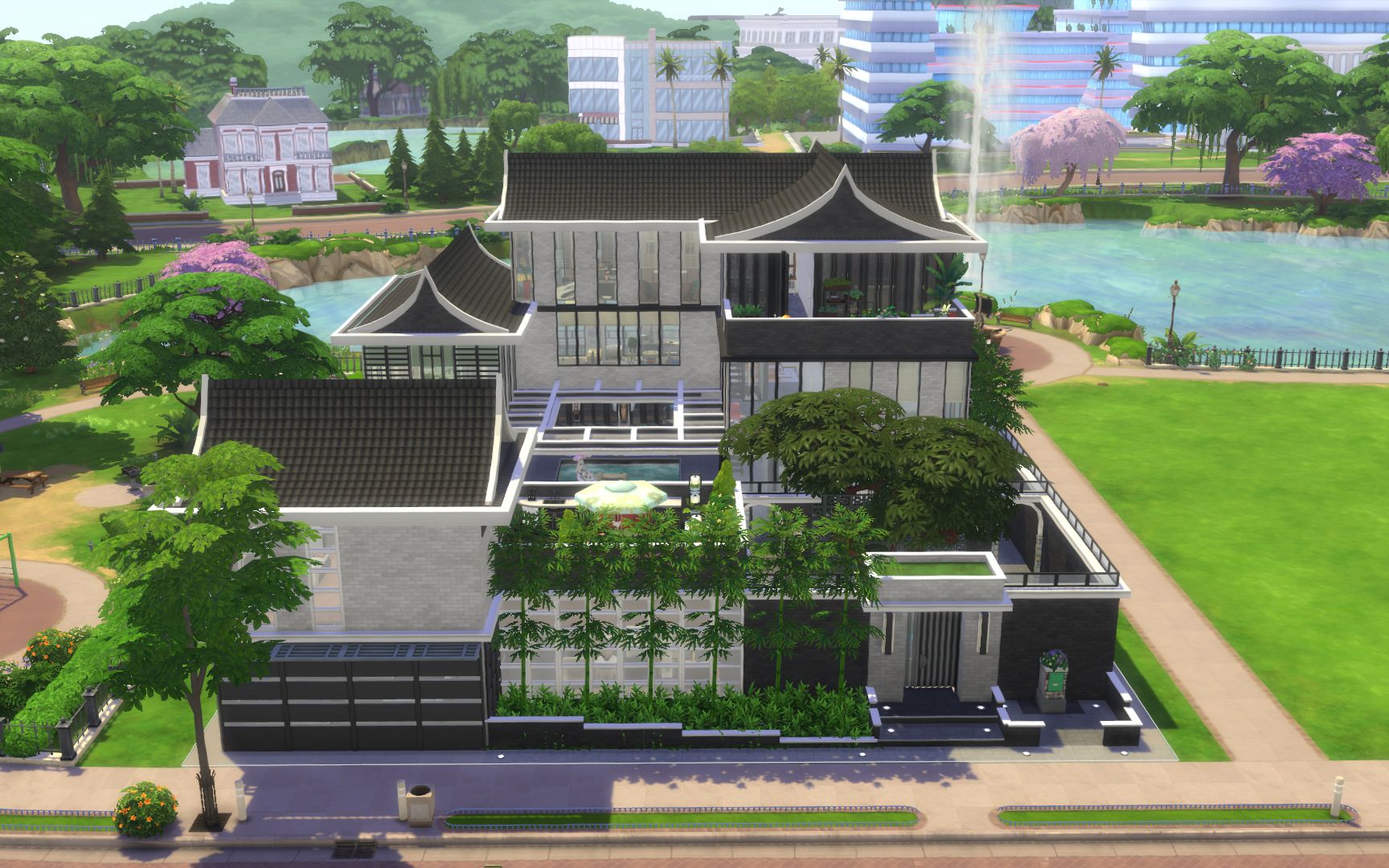 【五三】模拟人生4建房---中式四合院8---NOCC_哔哩哔哩bilibili_模拟...