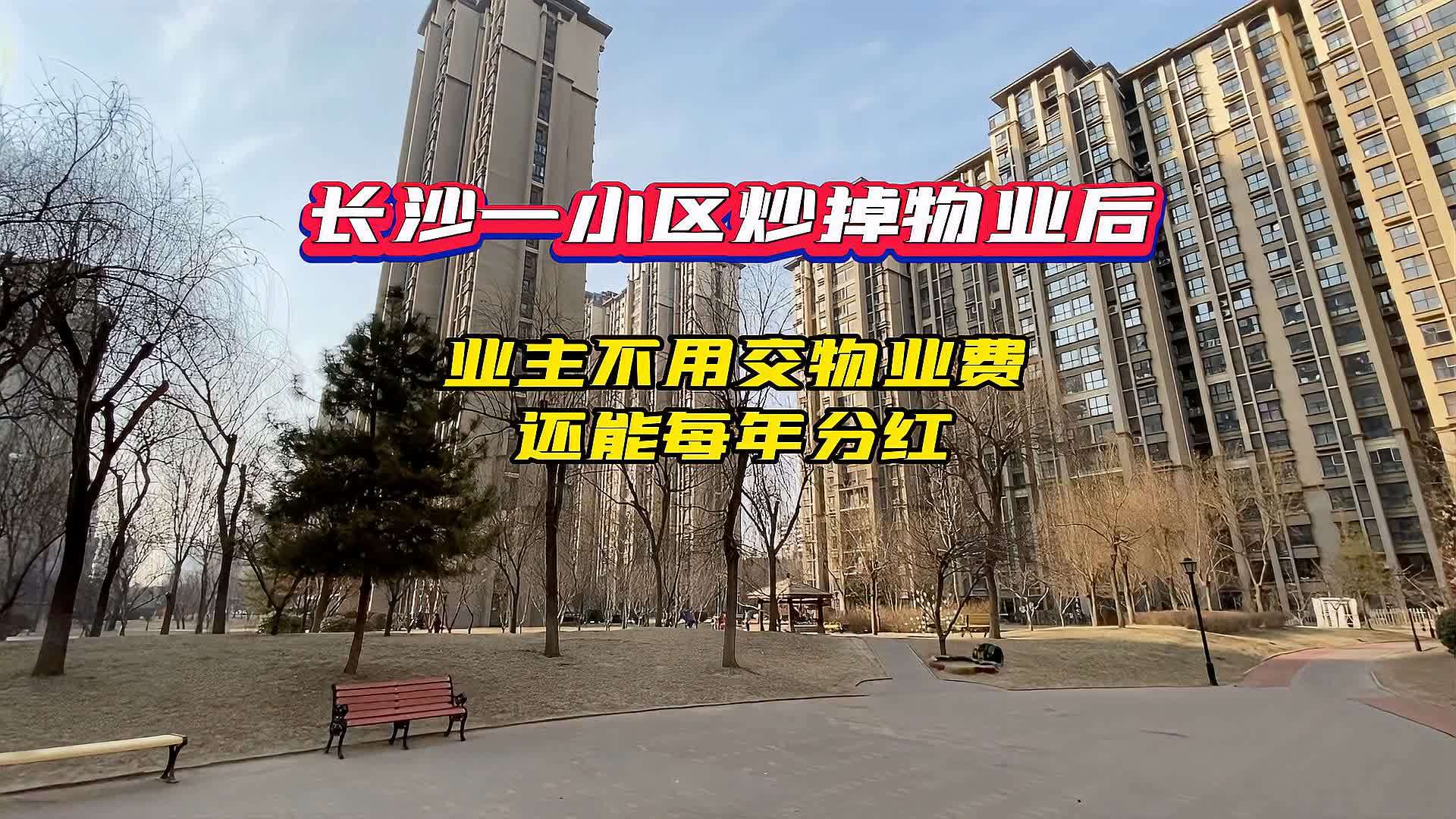 长沙一小区炒掉物业后,业主不用交物业费还能每年分红怎么回事?