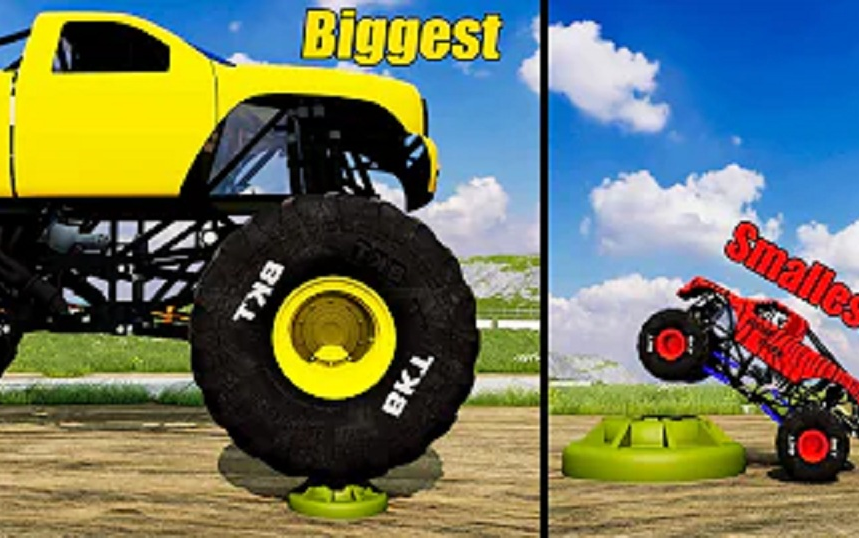 ...卡车 VS 最小的越野卡车,谁更胜一筹?【beamng.drive车祸模拟器】