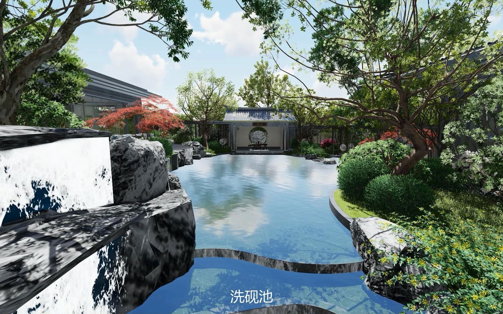 新中式园林景观方案设计。lumion动画第二稿。