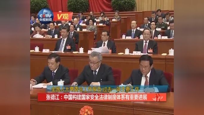 V观|张德江:中国构建国家安全法律制度体系有重要进展