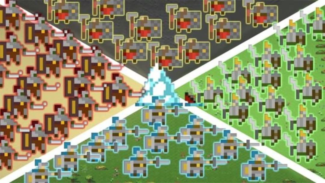 四大部落的战士们挑战生物系怪物失败了 世界盒子上帝模拟器