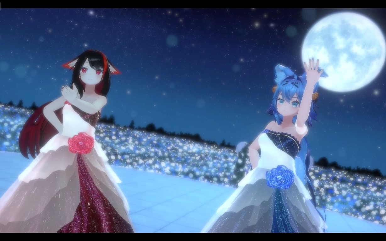 【vrchat模型展示】桔梗x龙胆—双生花嫁