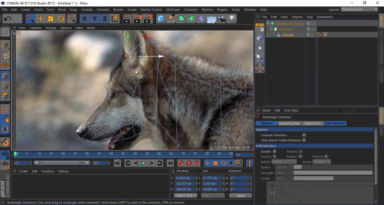 【C4D】狼|建模 Cinema 4D教程
