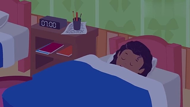 儿童卡通片:小朋友晚上去厕所被突然出现的妈妈吓到了