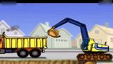 大卡车 挖掘机视频表演大全 儿童工程车表演动画片