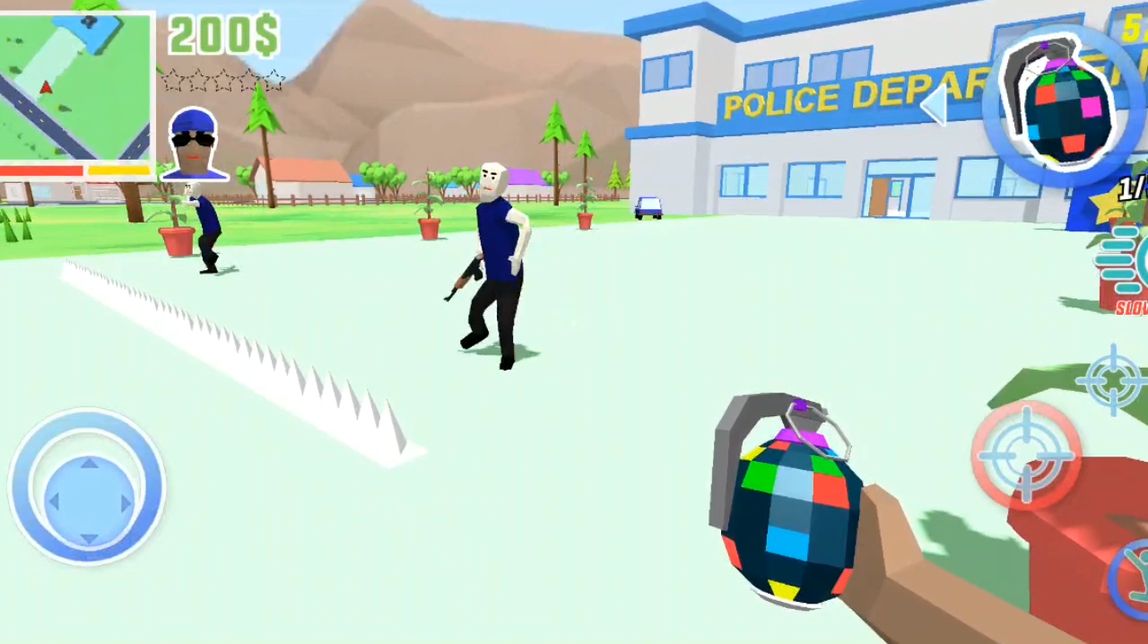 沙盒模拟器战争:城市战斗非常搞笑卸下四个车轮跑出动战斗机追捕