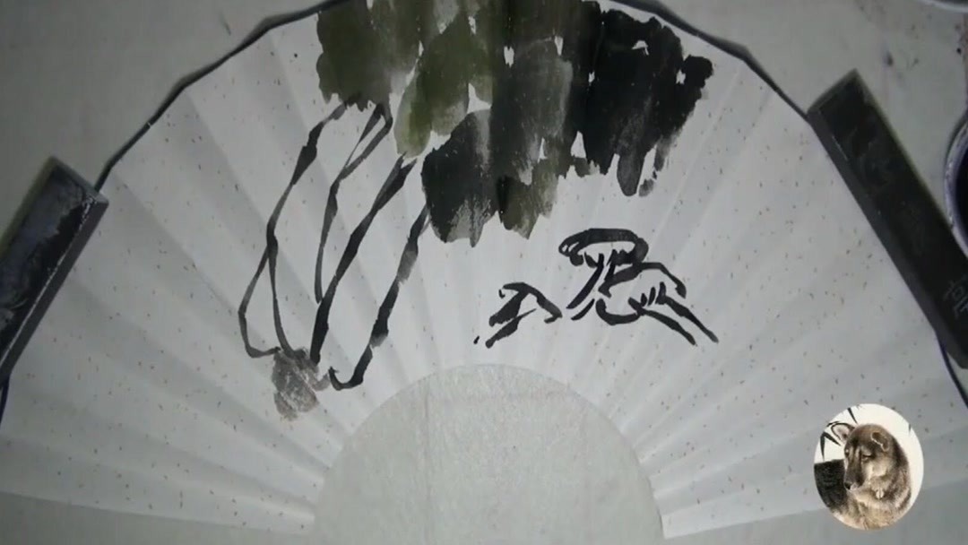 中国画教学-轻松学画水墨画,清白图的画法,线条流畅,简单易学