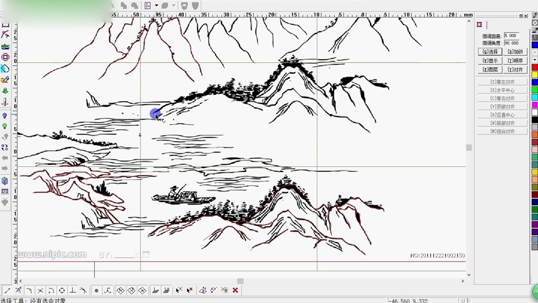 jdpaint精雕入门教程山水的制作建模2
