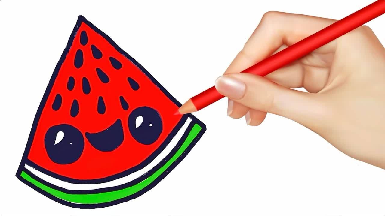 手工绘画水果模型