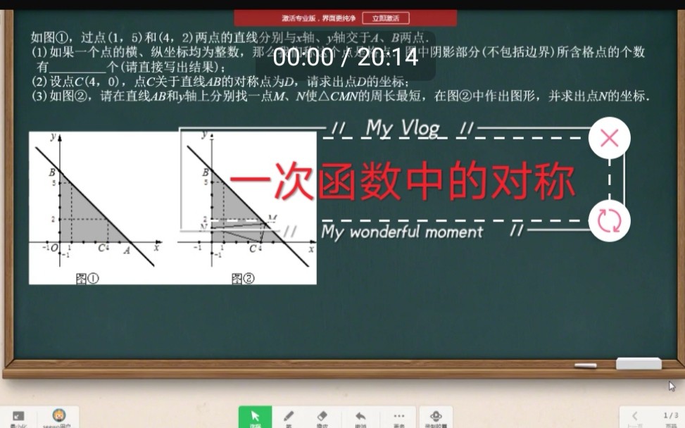 一次函数中的点对称