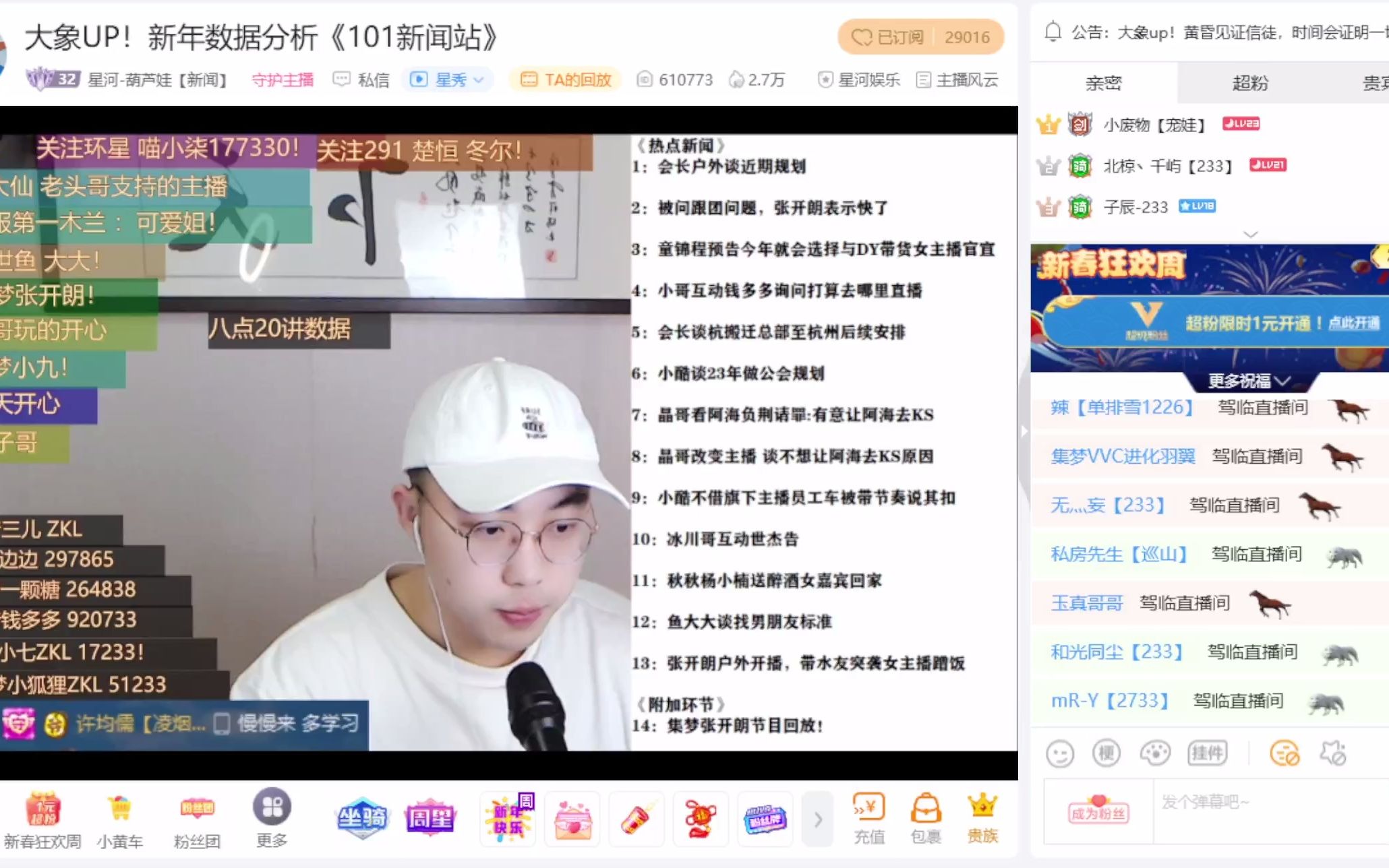 网络主播数据分析(1)星河葫芦娃回放 2023.1.27