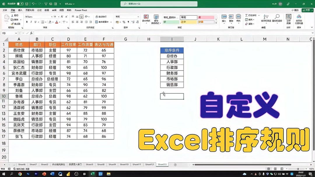 自定义Excel排序规则,我不会,同事用1个Vlookup两分钟就搞定了