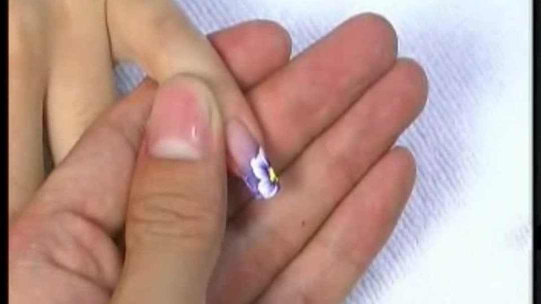 美甲培训学校教学 23 (高清) -双色花艺术彩绘_1