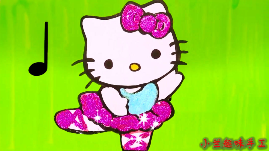 简易画教你画跳舞的Hello Kitty