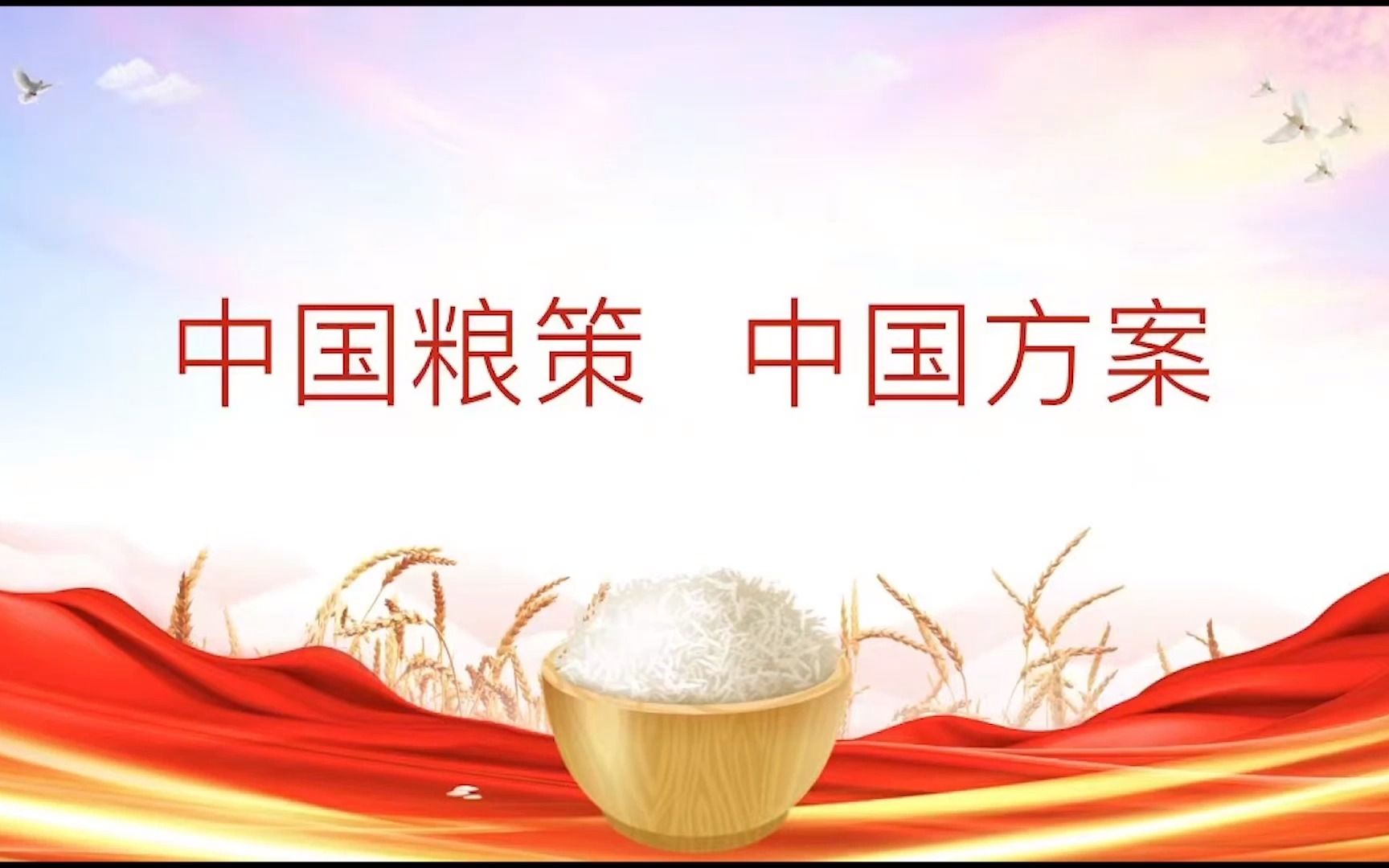 ...展示:《大国“粮”策——中国特色粮食安全之路》中国粮策 中国方案