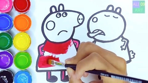 儿童益智绘画教学《两只正在吵架的小动物》