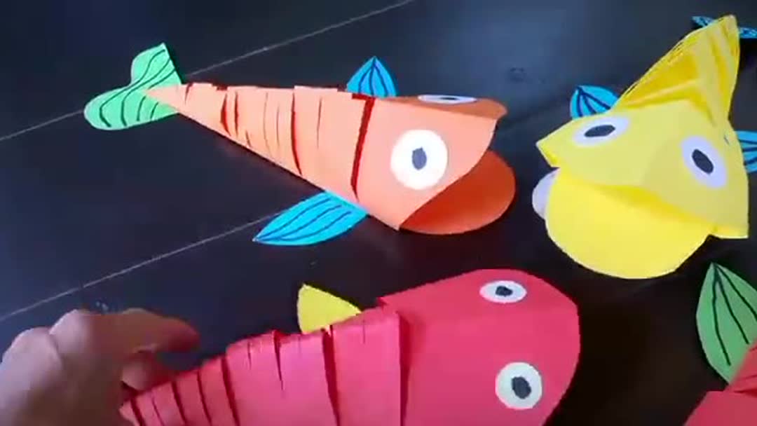 手工折纸 会动的鱼